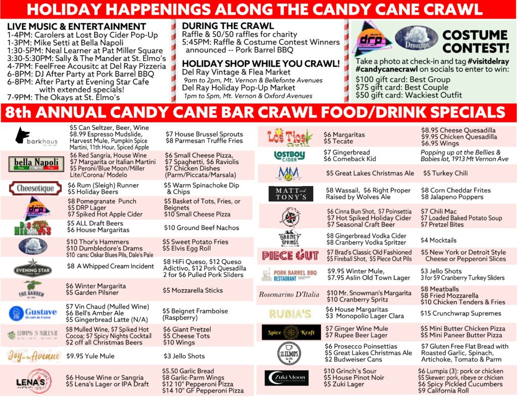 8th Annual Del Ray Candy Cane Bar Crawl - DRBA