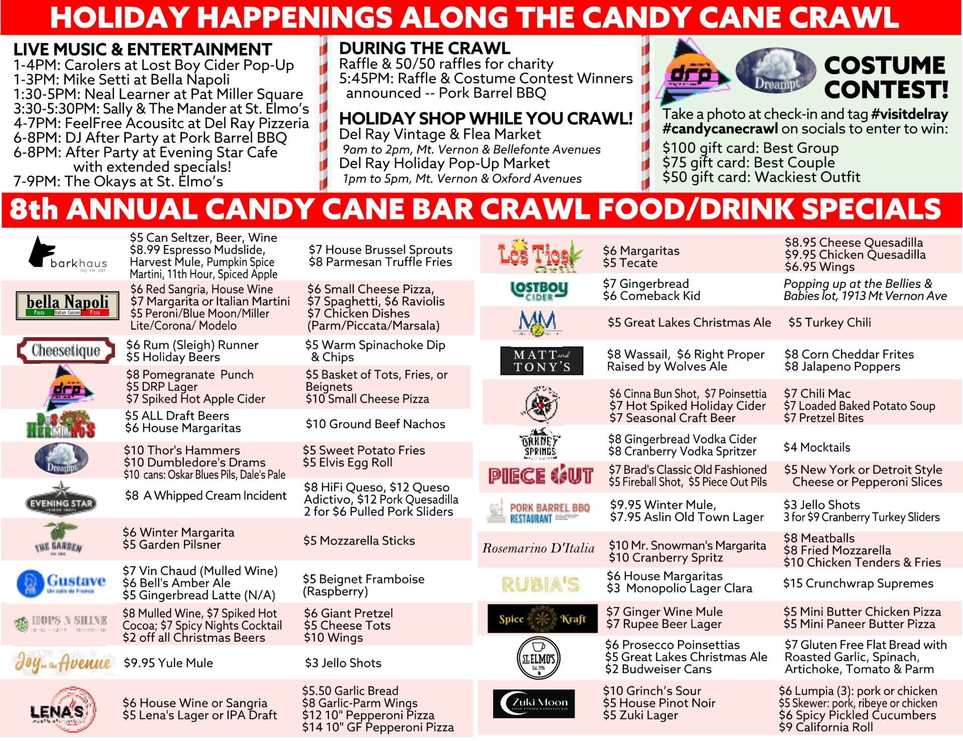8th Annual Del Ray Candy Cane Bar Crawl - DRBA